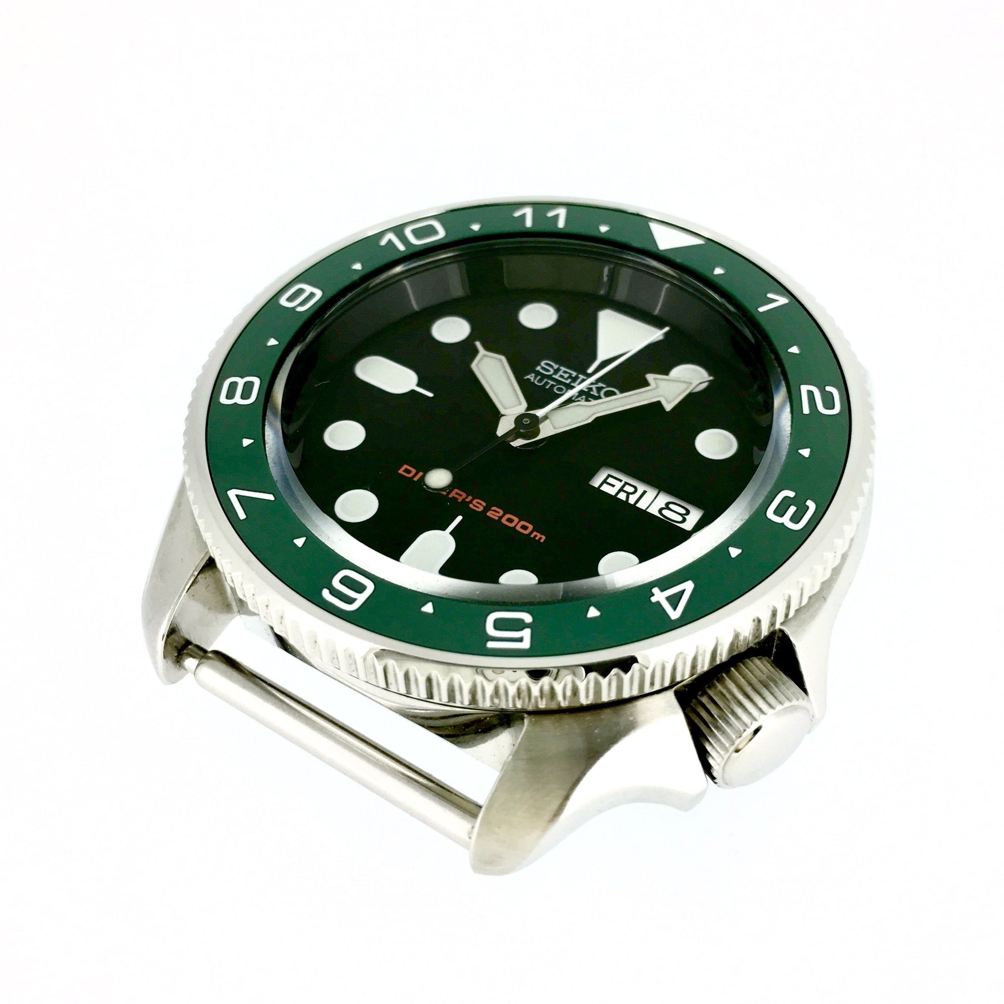 Ceramic Insert - SKX Dual Time Green - DLW WATCHES