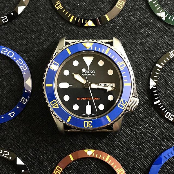 Ceramic Insert - 007 Sub Blue X Gold - DLW WATCHES