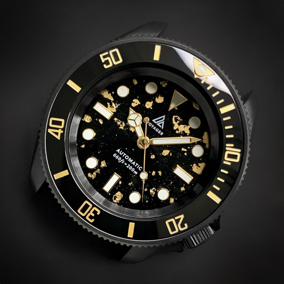 Ceramic Insert - 007 Sub Black X Gold - DLW WATCHES